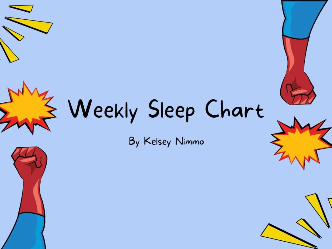 Digital Downloadable Weekly Sleeping Chart for Children [action Themed ...