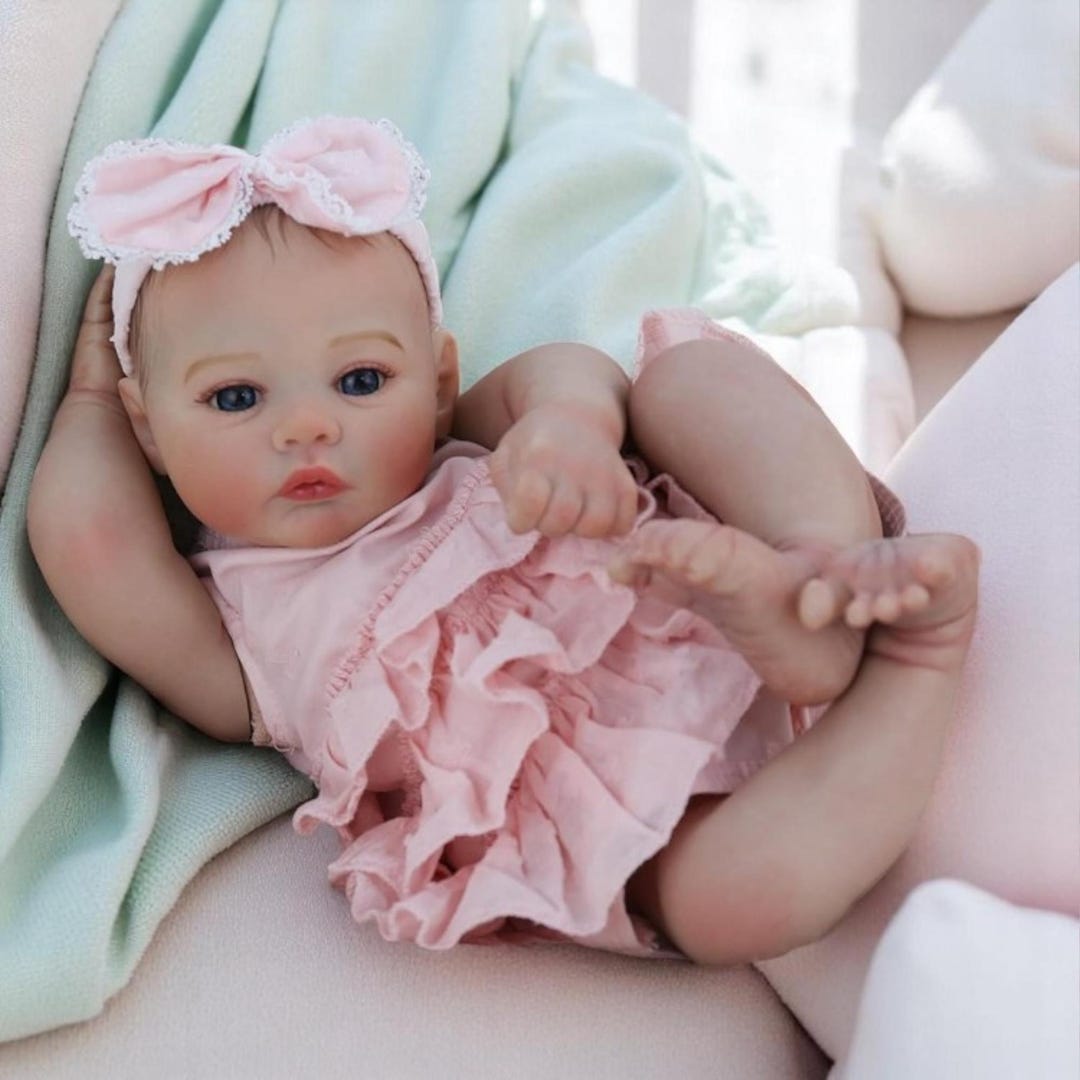 Reborn Baby Dolls Lifelike Full Body 19inch Baby Girl With Visible