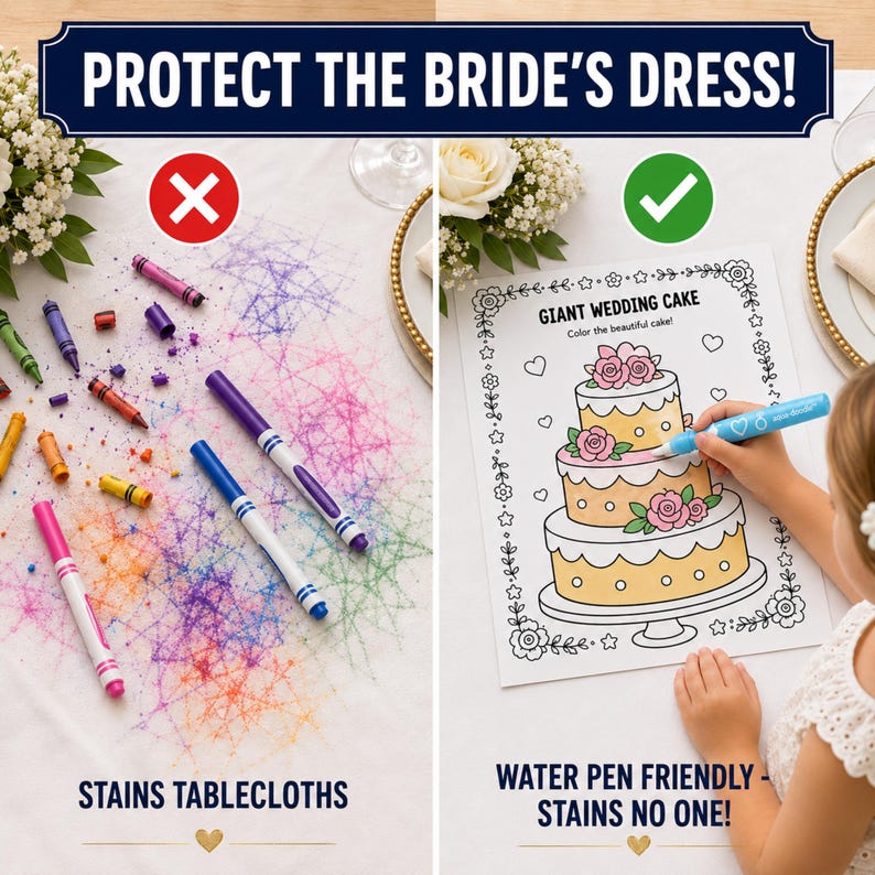 Mess-free Wedding Activity Book, Water Pen Games, Toddler Reception ...