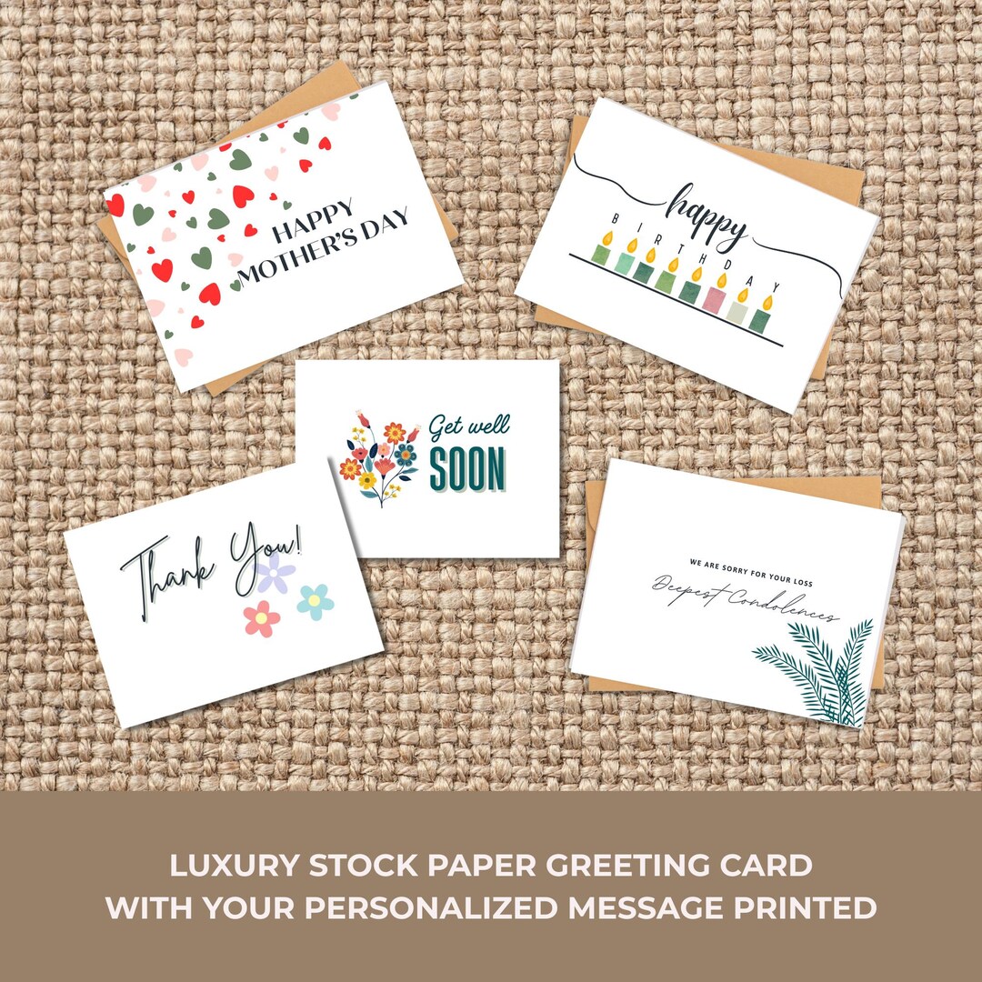 Not Sold Separately - Personalized Greeting Card, Premium Cardstock ...