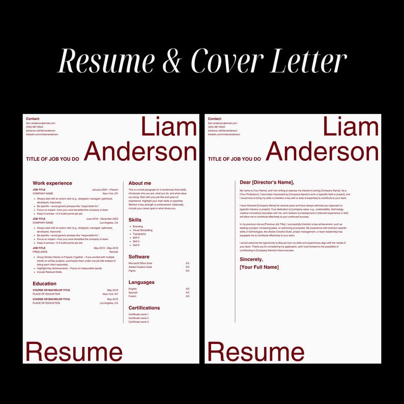 Simplify Your Job Hunt - Modern Resume Template With Cover Letter ...