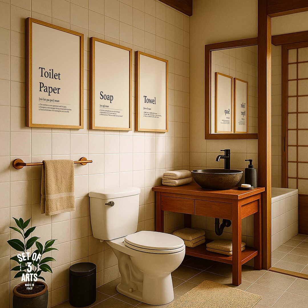 Funny Bathroom Printable Set of 3 – Dictionary Style “toilet Paper ...