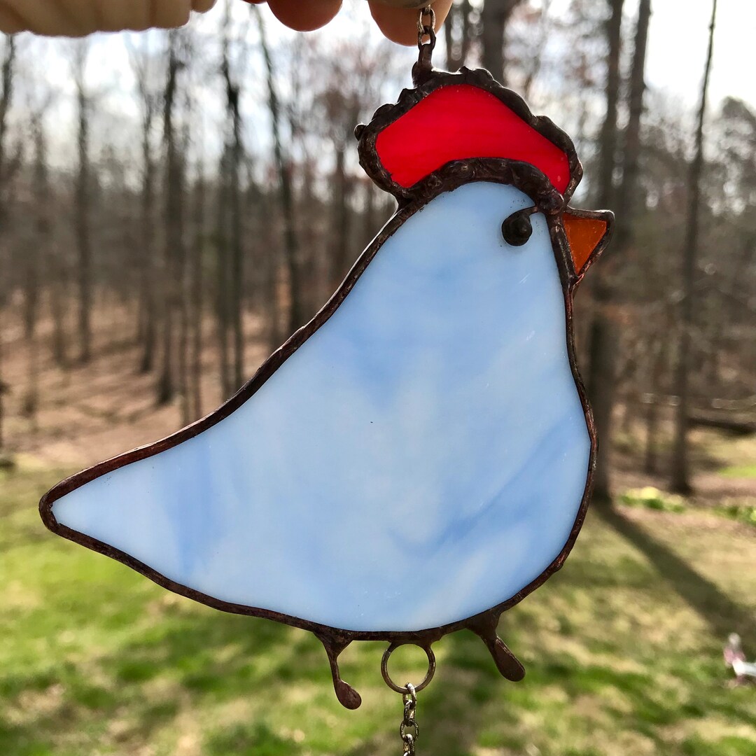 Stained Glass Chickens Chicken Art Sun Catcher Stained Glass Etsy