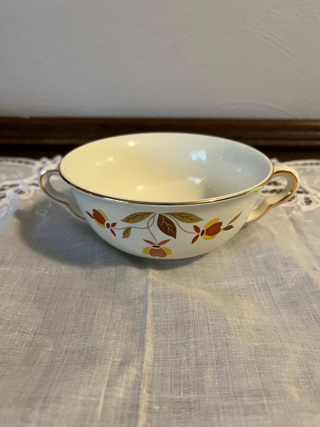 Jewel Tea Company/hall China Company Vintage Autumn Leaf Handled Cream ...