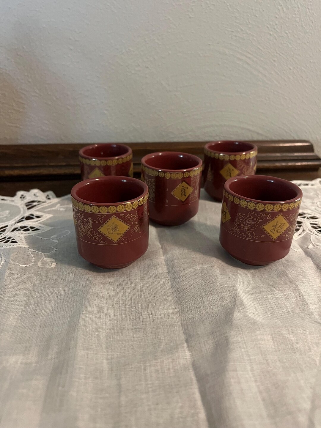 Five Vintage Japanese Saki Cups - Etsy