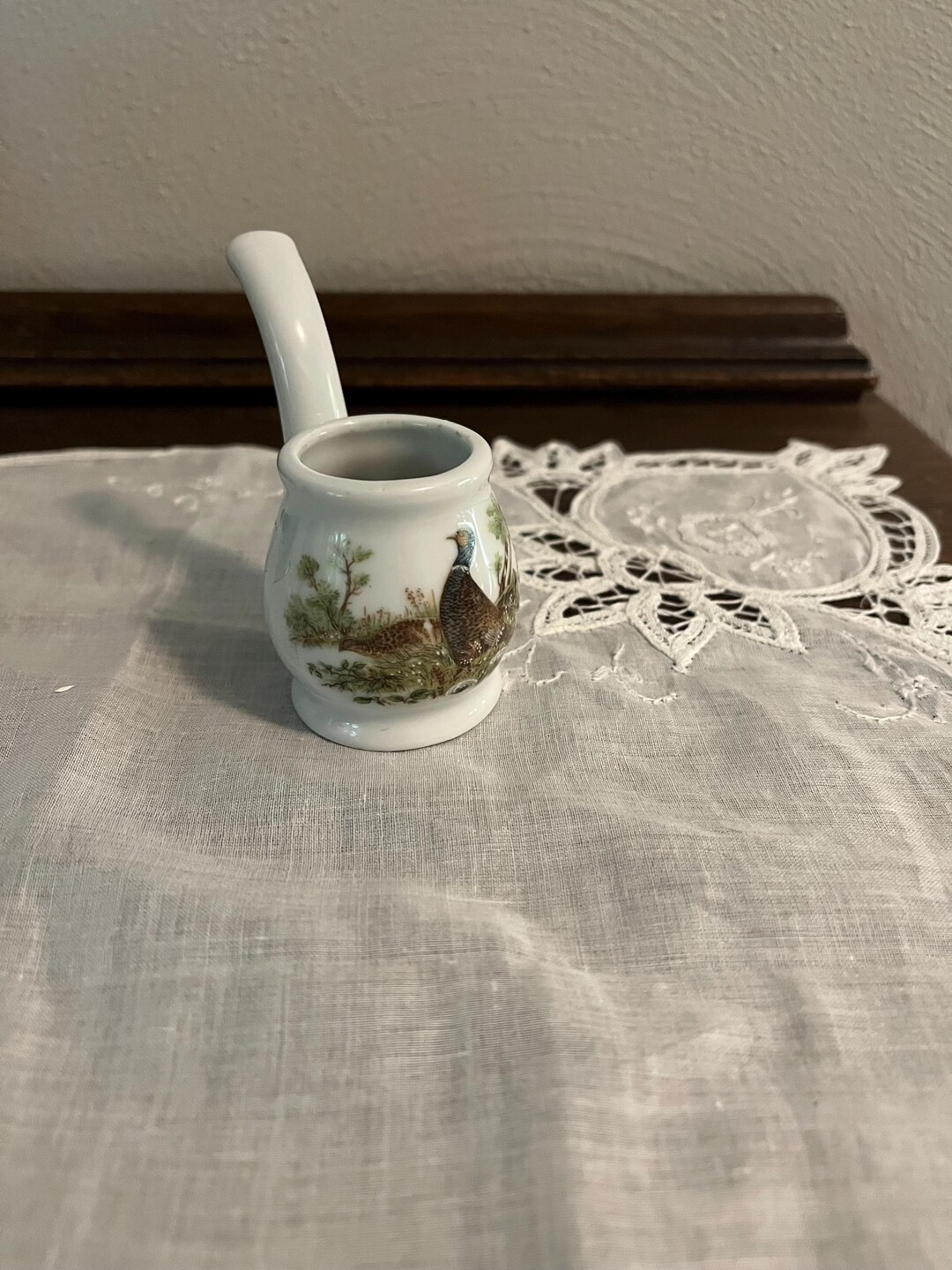 Vintage German Porcelain Brandy or Schnapps Sipper With Pheasant - Etsy