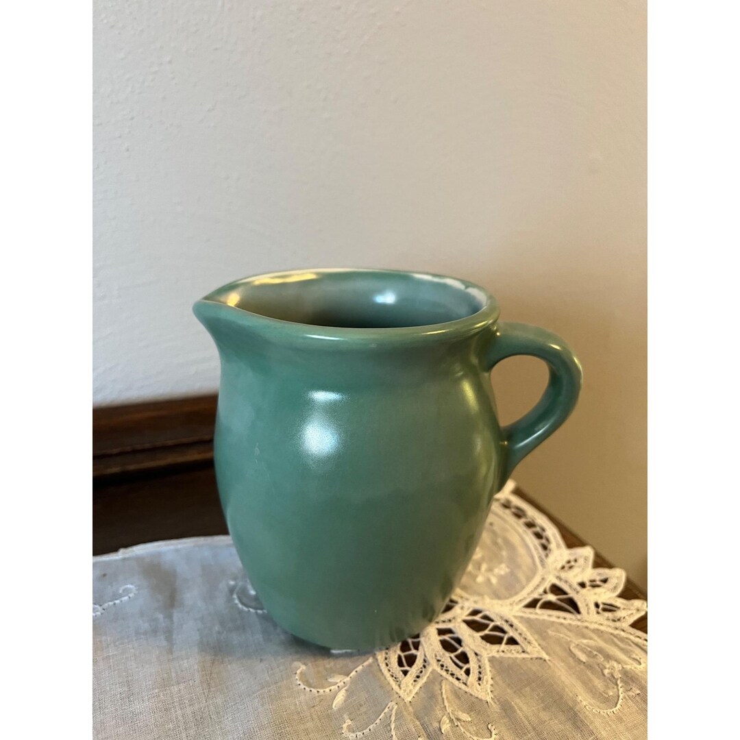 Vintage Pfaltzgraff Green Pitcher, Less Green Glaze Around Rim - Etsy