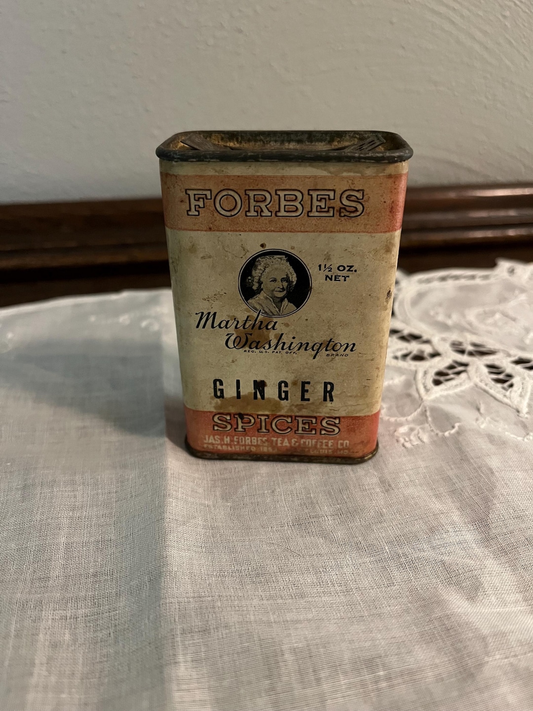 Vintage Forbes Martha Washington Ginger Spice Tin - Etsy