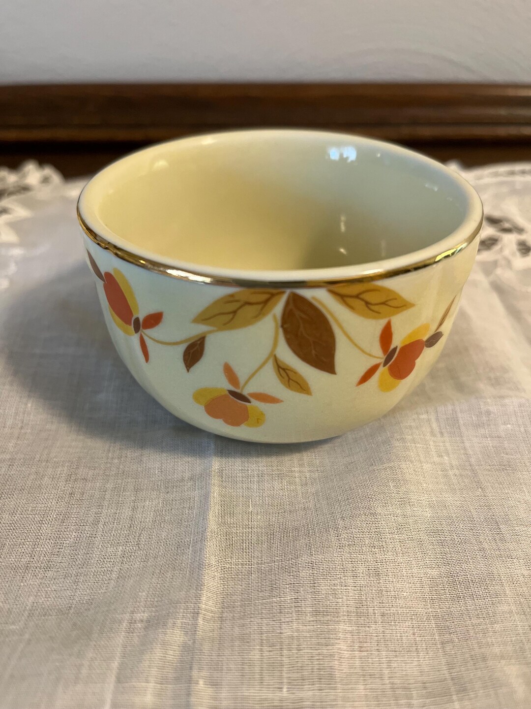 Jewel Tea Company/hall China Company Vintage Autumn Leaf Custard Bowl ...