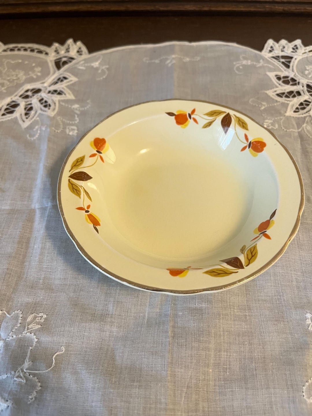 Jewel Tea Company/hall China Company Vintage Autumn Leaf Rim Fruit ...