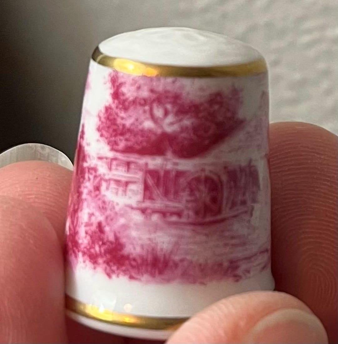Vintage Porcelain Farm Scene Kaiser West Germany Thimble - Etsy