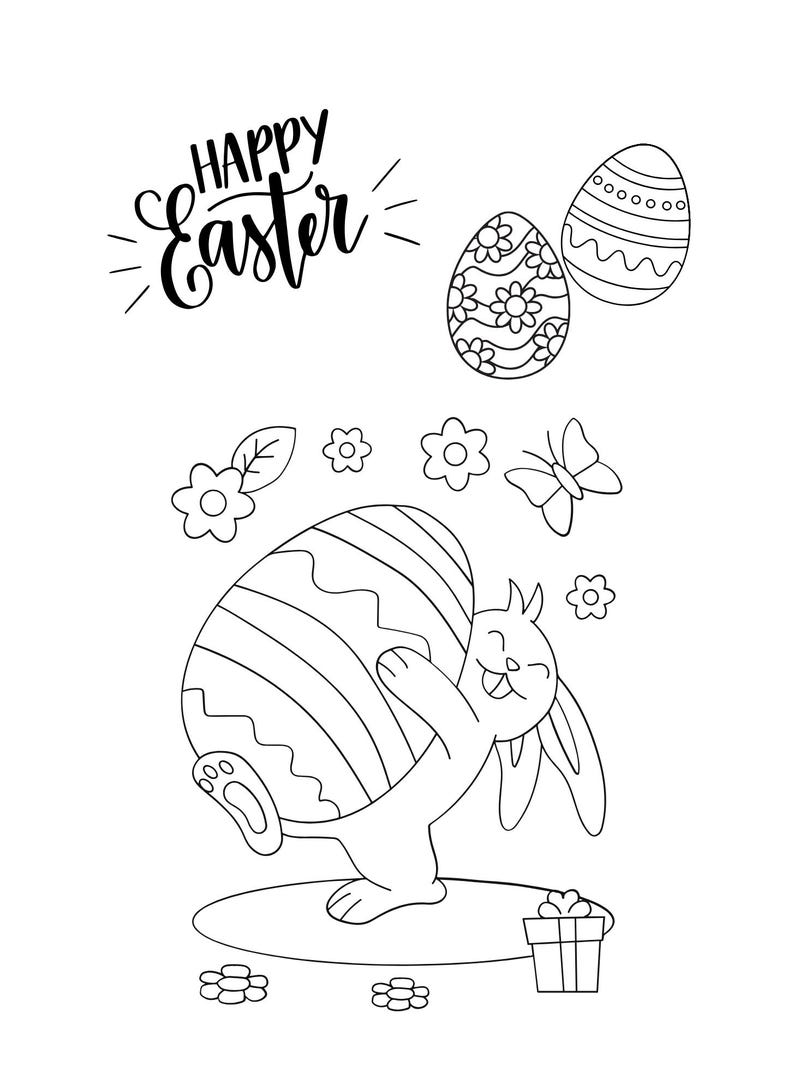 Easter Coloring Pages - Includes 10 Printable Pages - Etsy