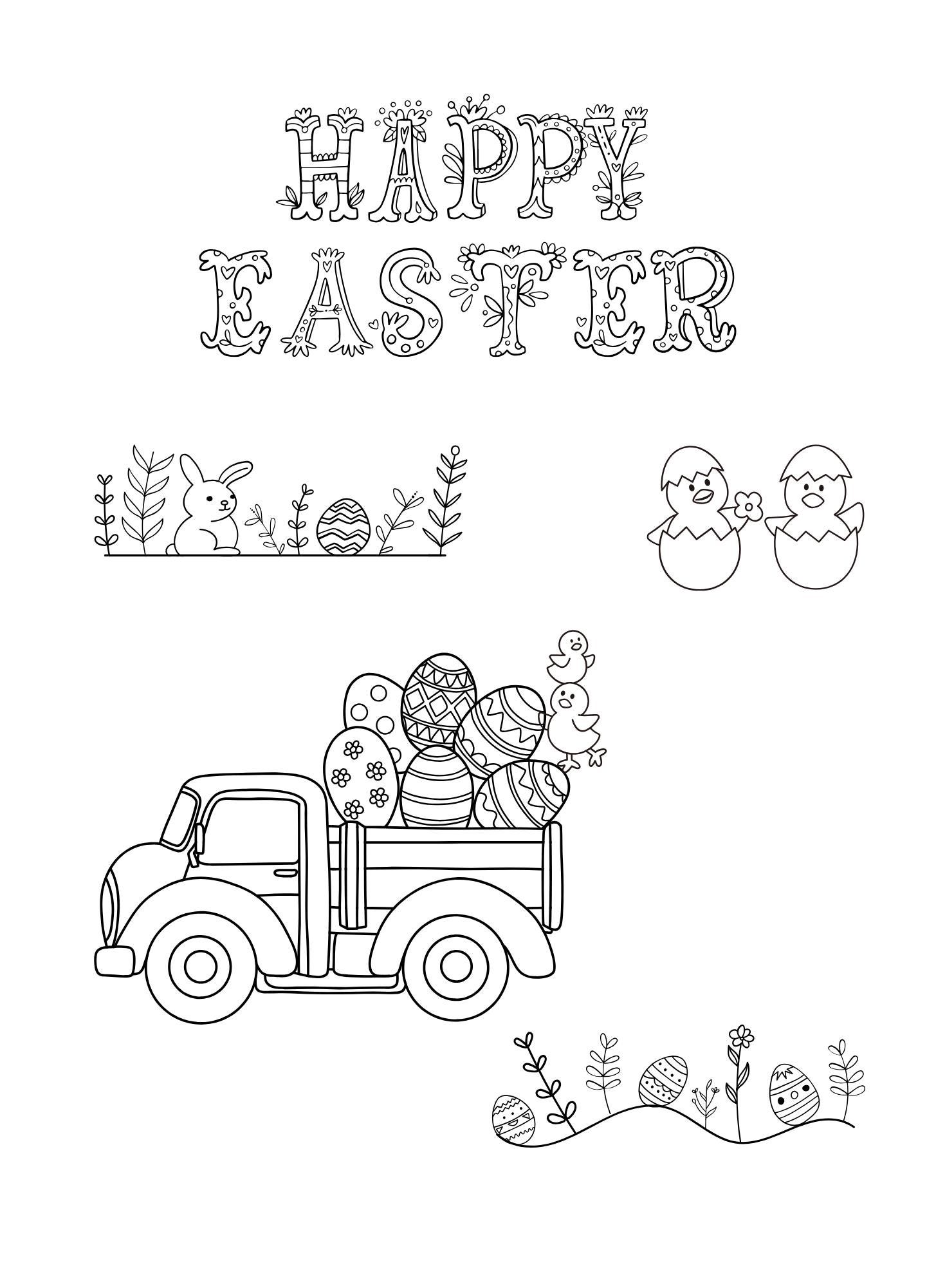 Easter Coloring Pages - Includes 10 Printable Pages - Etsy