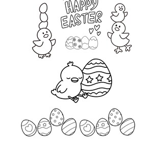 Easter Coloring Pages - Includes 10 Printable Pages - Etsy