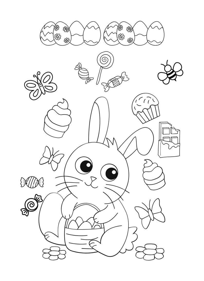 Easter Coloring Pages - Includes 10 Printable Pages - Etsy
