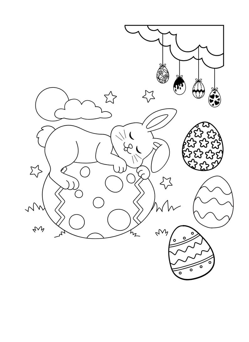 Easter Coloring Pages - Includes 10 Printable Pages - Etsy