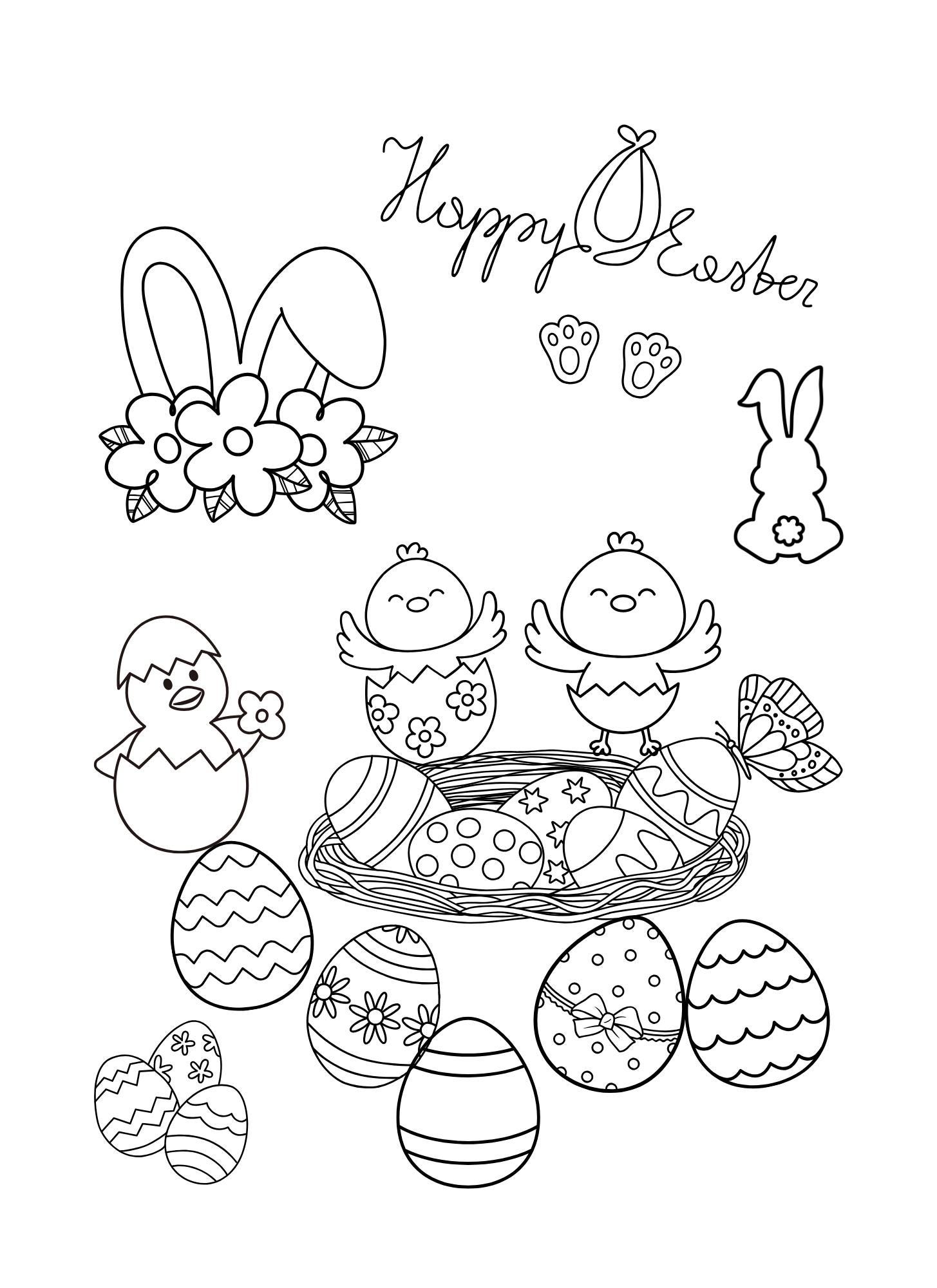 Easter Coloring Pages - Includes 10 Printable Pages - Etsy