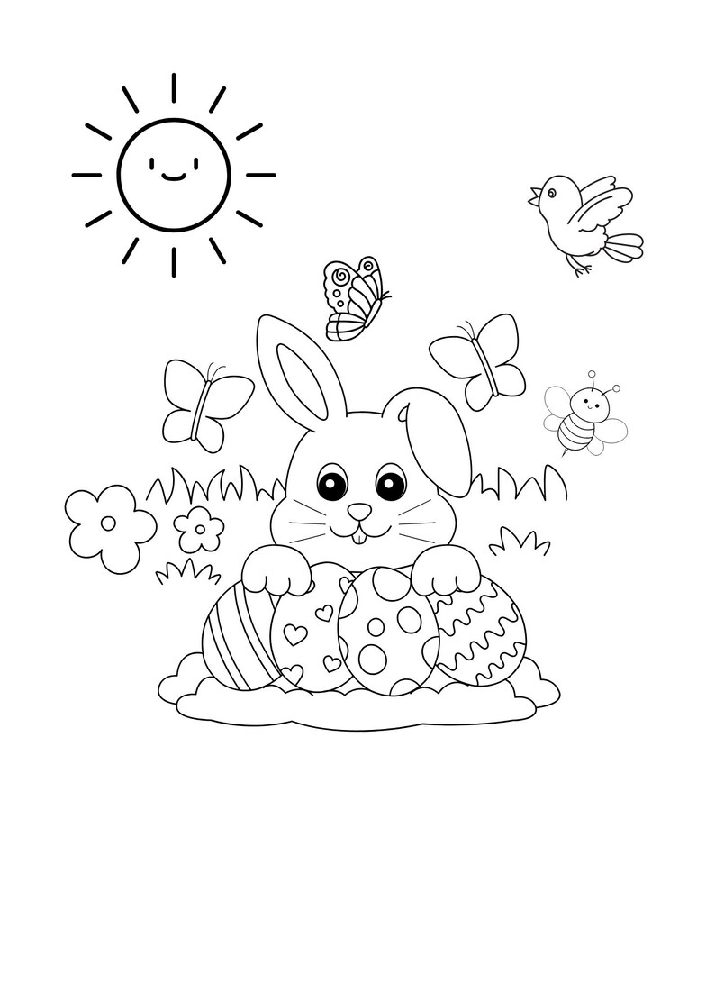 Easter Coloring Pages - Includes 10 Printable Pages - Etsy