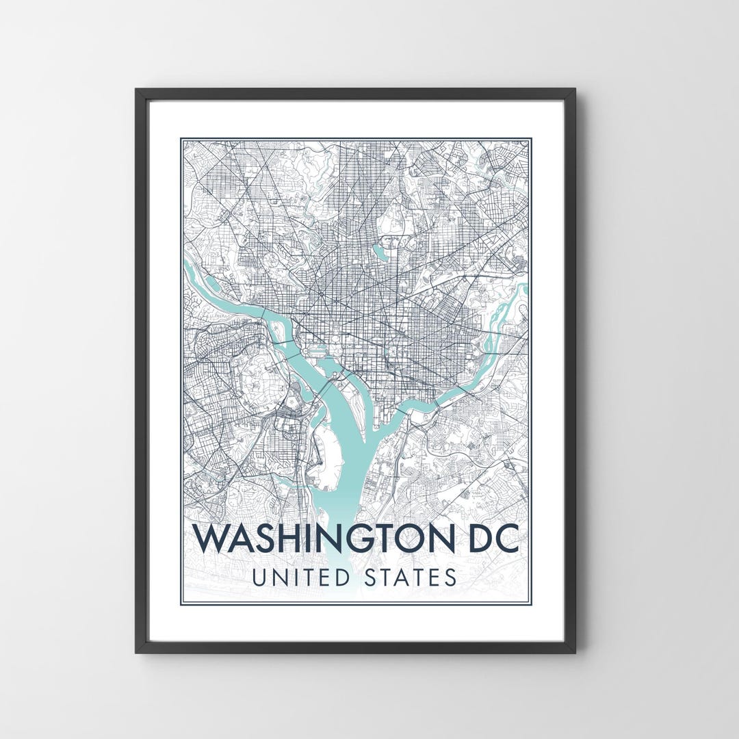 Washington DC, US Capitol, Printable City Map, Digital Download, Wall ...