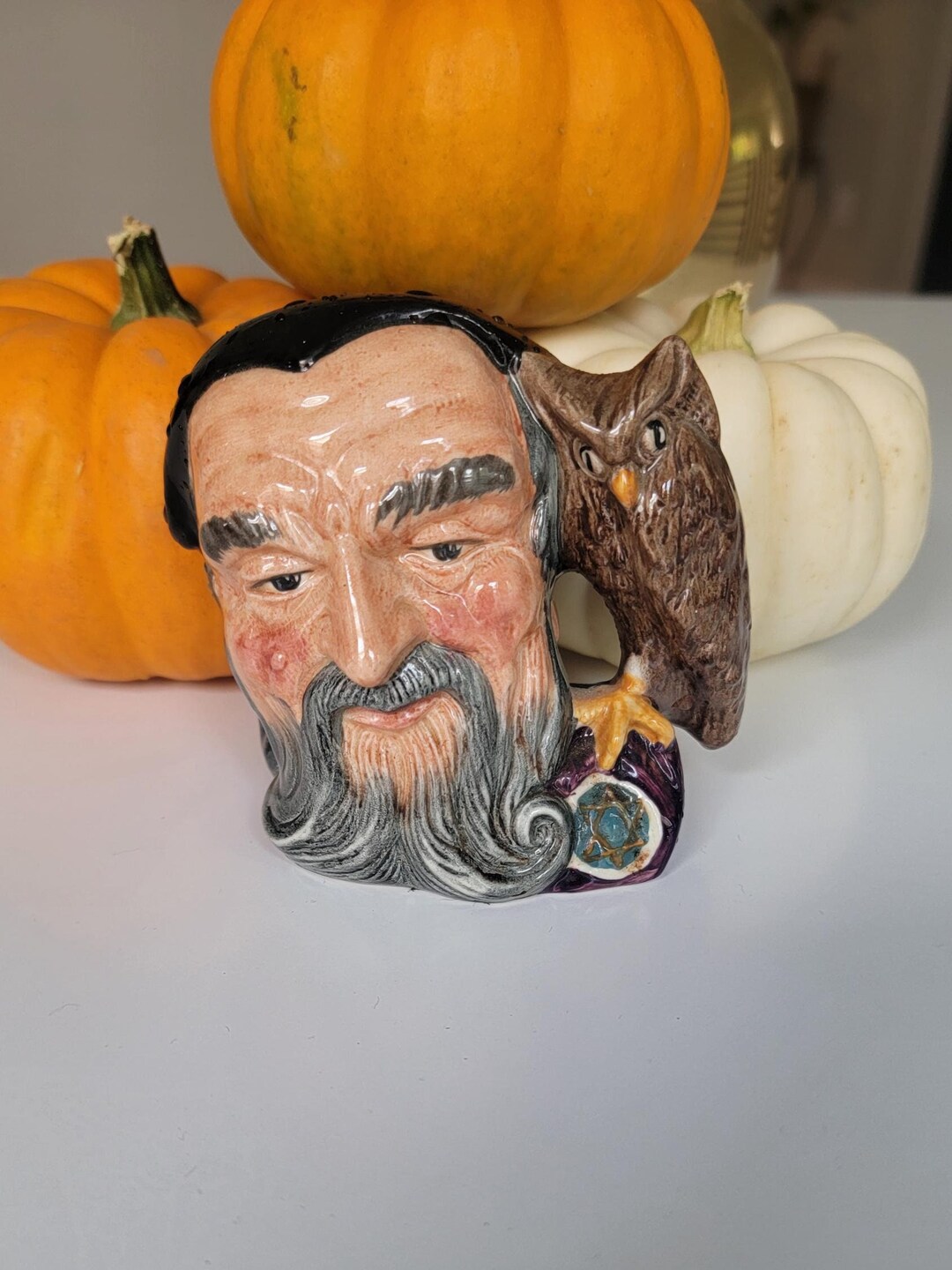 Merlin Mug With Owl Small Character Toby Mug Royal Doulton - Etsy