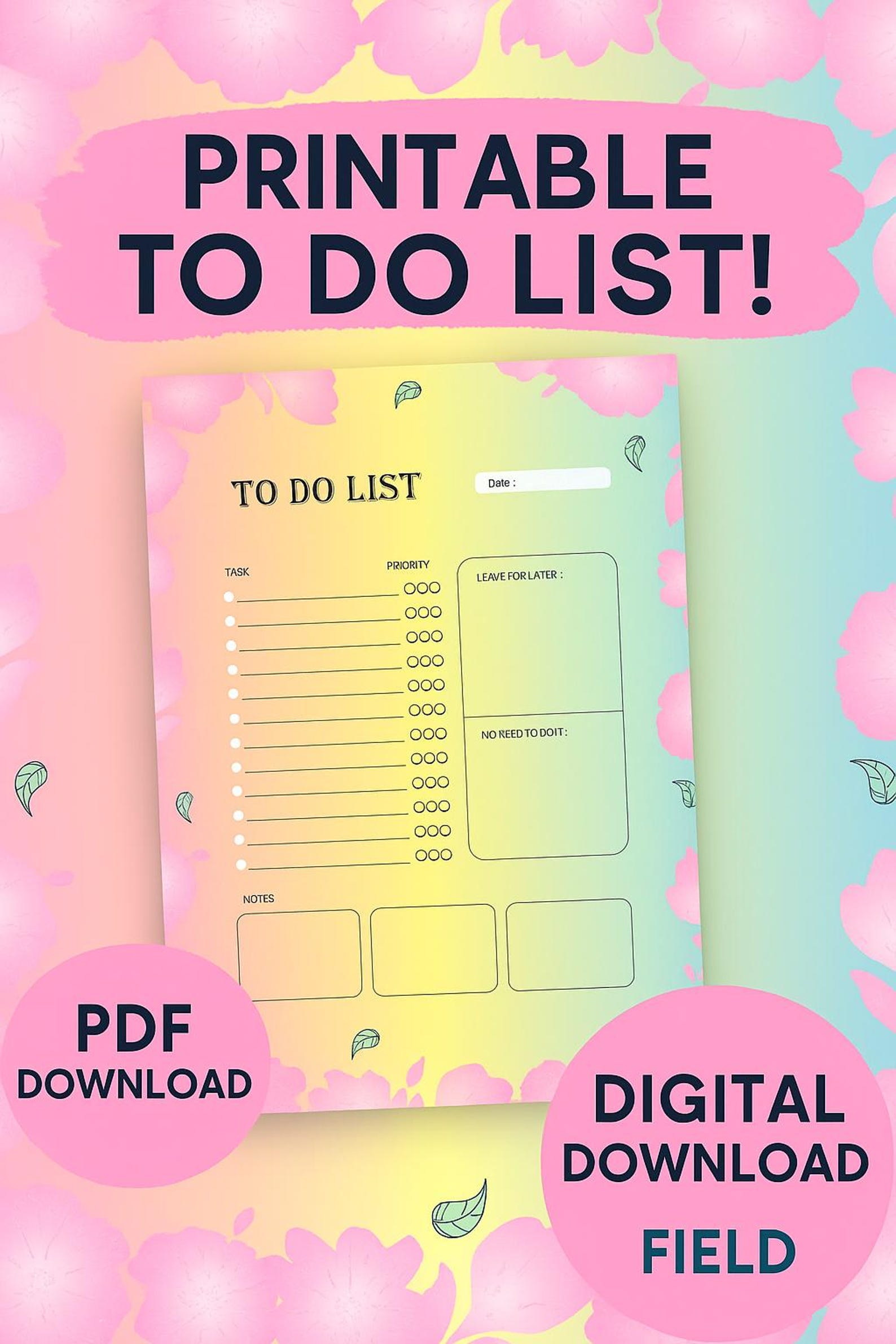 Minimal to Do List Printable, Simple Tasks List Template, A4/a5/planner ...