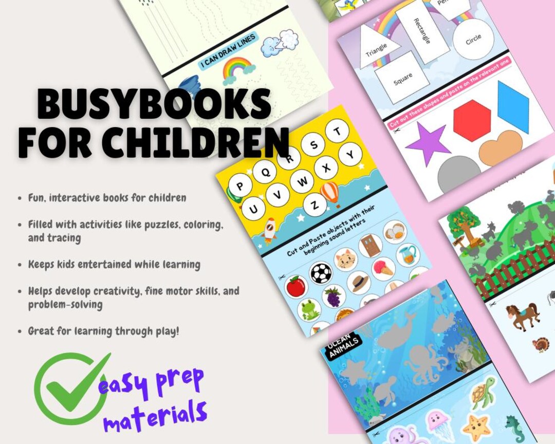 Children's Busy Book, Interactive Busy Book, Activity Book for Kids ...