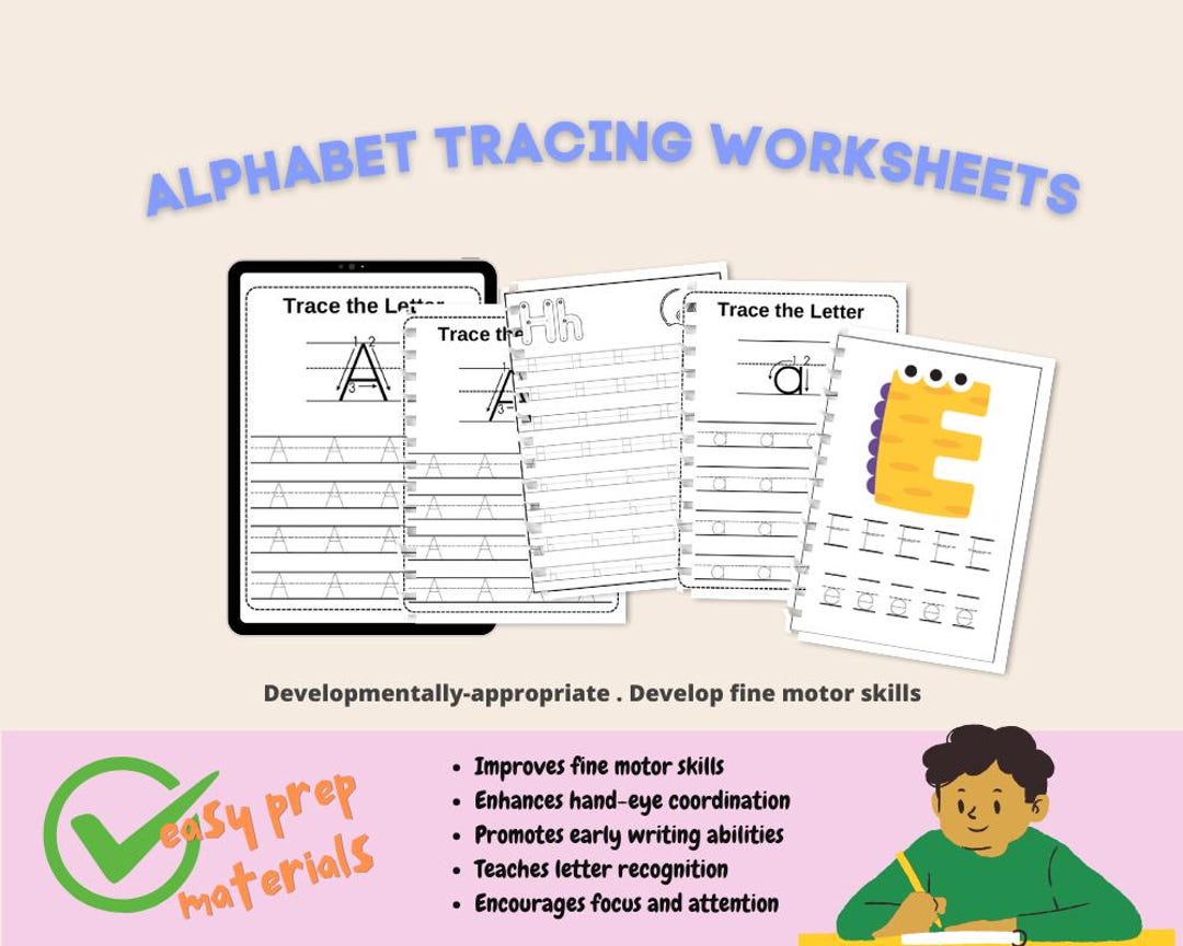 Printable Tracing Worksheets, Alphabet Tracing, Fine Motor Skills ...