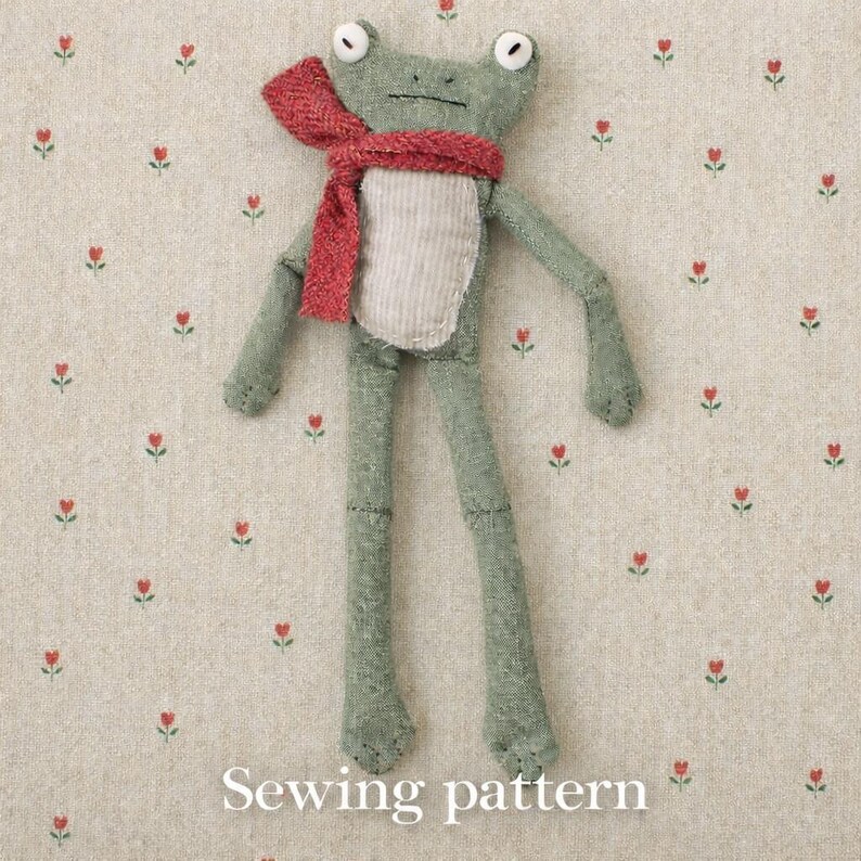 Frog Sewing Pattern PDF – Fabric Frog Doll Pattern, Soft Toy Tutorial ...