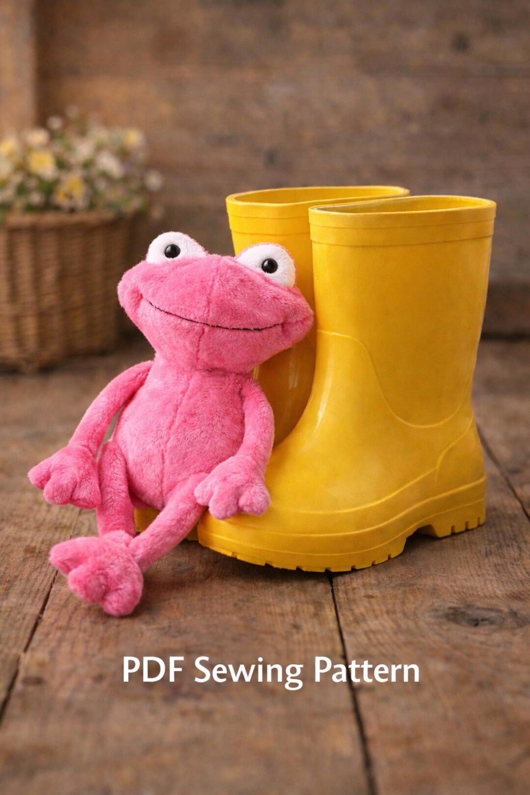 Plush Frog Sewing Pattern PDF | Soft Frog Toy Pattern | Fabric Frog ...