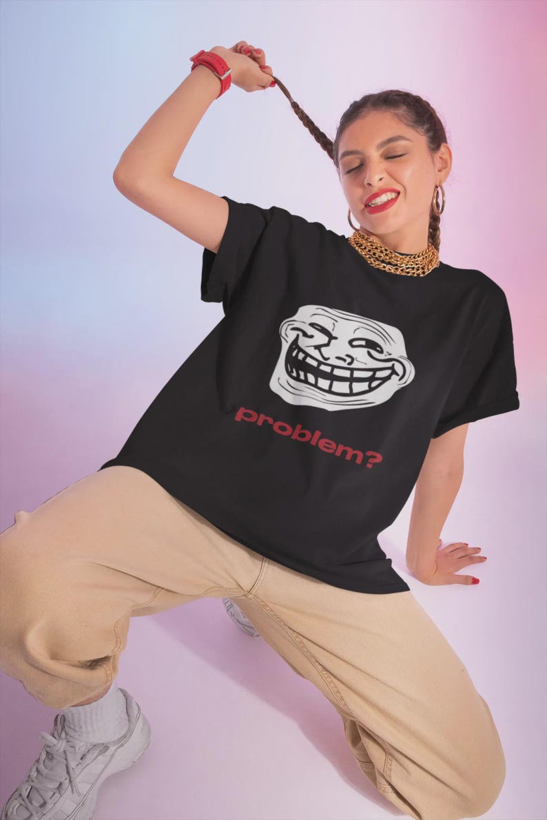 Troll Face Meme Hoodie: Gildan 18500 Unisex Graphic Sweatshirt - Etsy
