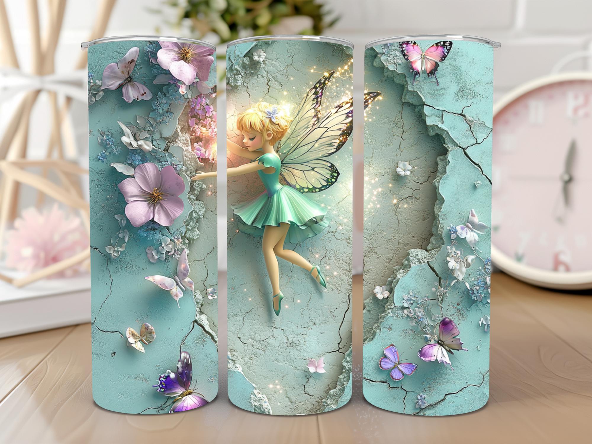 3D Tinkerbell Tumbler Wrap | Tinkerbell Tumbler Wrap | Tinkerbell Png ...