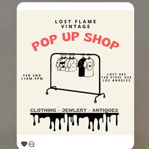 Pop up Thrift Shop Event Flyer Template | Fun Simple Pop up Shop ...