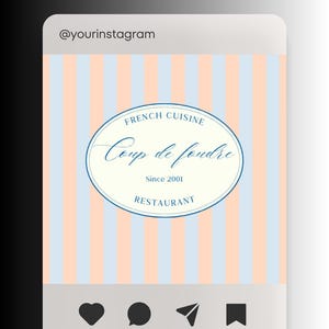Elegant French Restaurant Logo Template | Classic Bistro Branding Chic ...