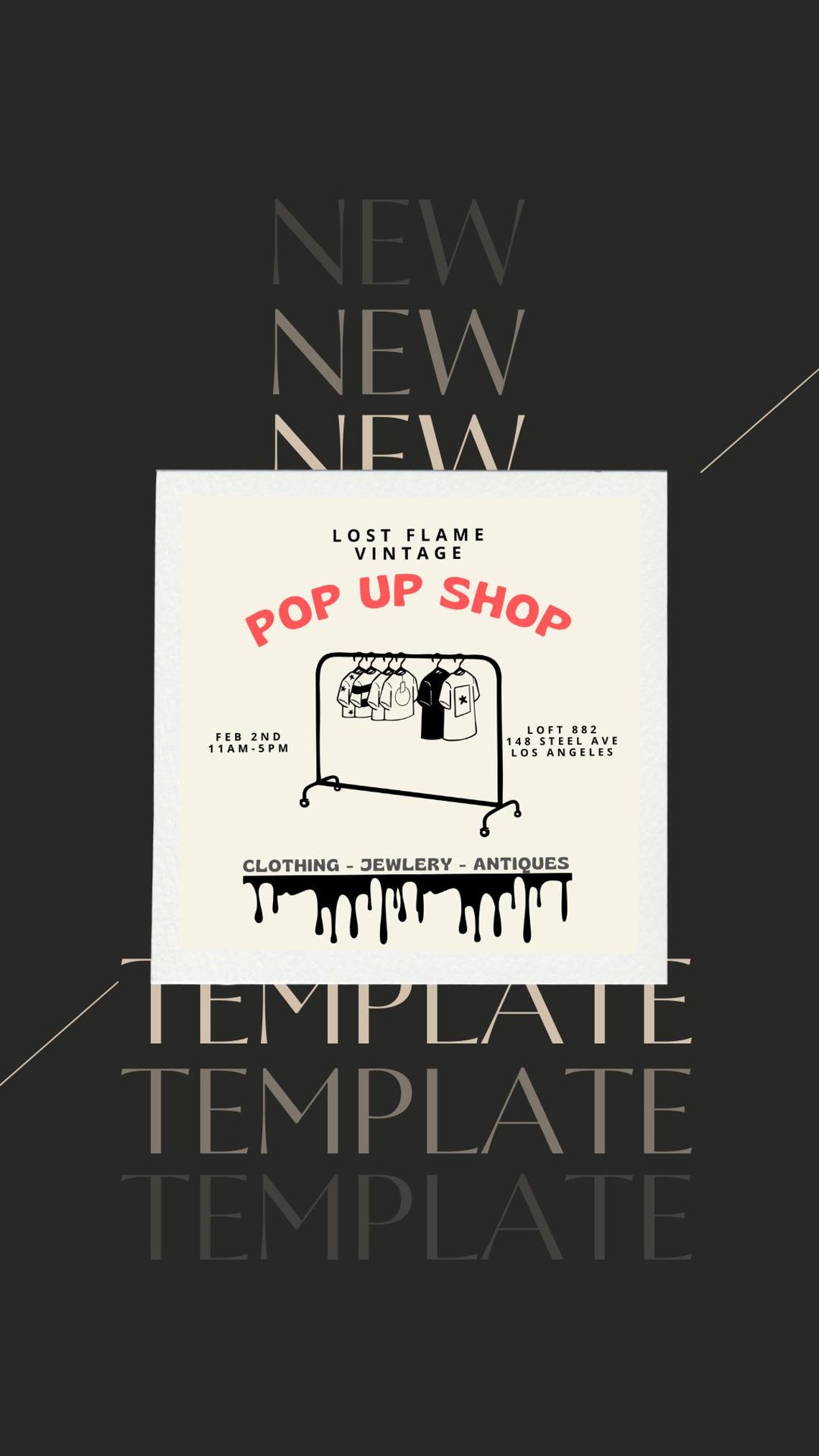 Pop up Thrift Shop Event Flyer Template | Fun Simple Pop up Shop ...