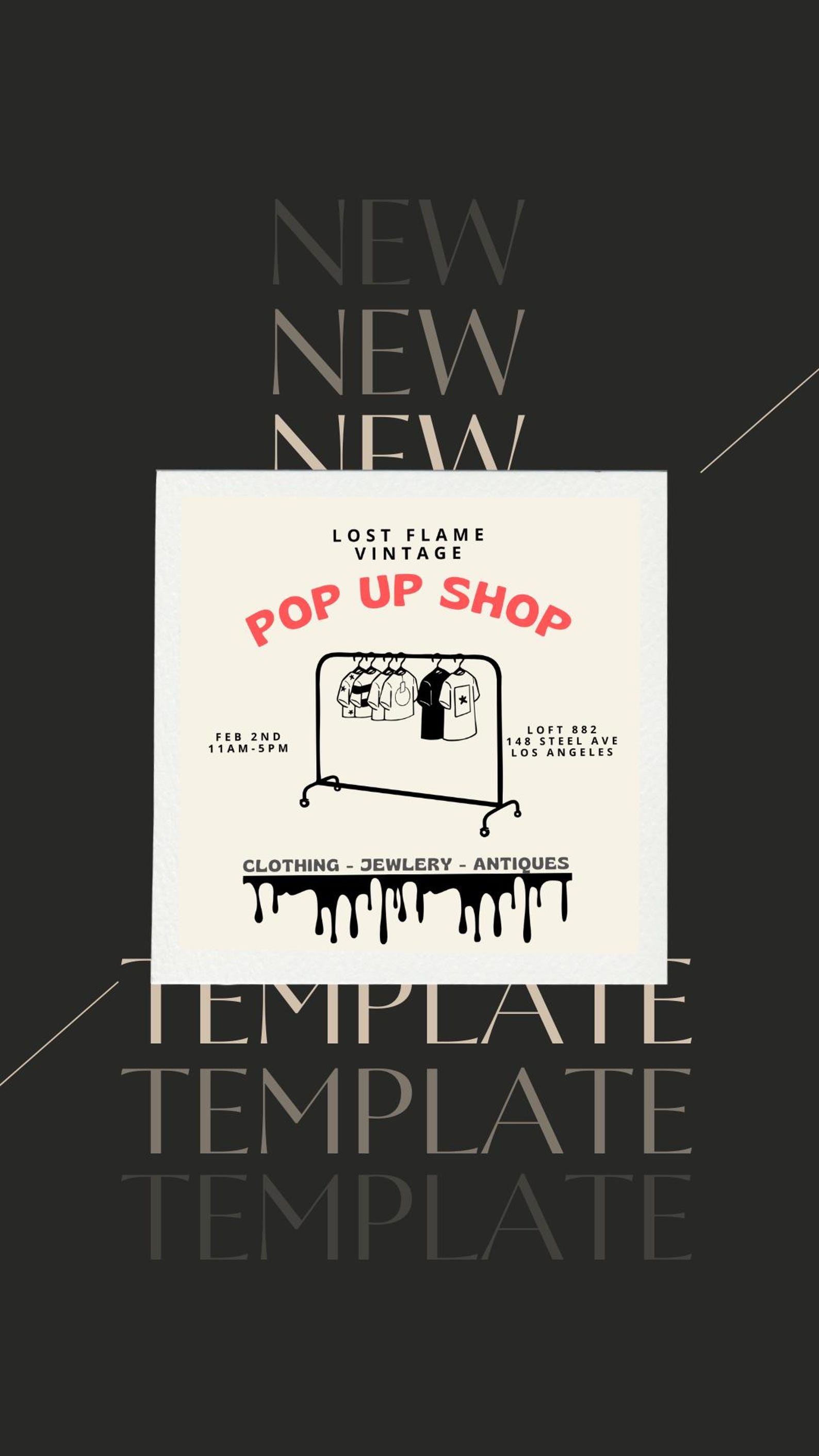 Pop up Thrift Shop Event Flyer Template | Fun Simple Pop up Shop ...