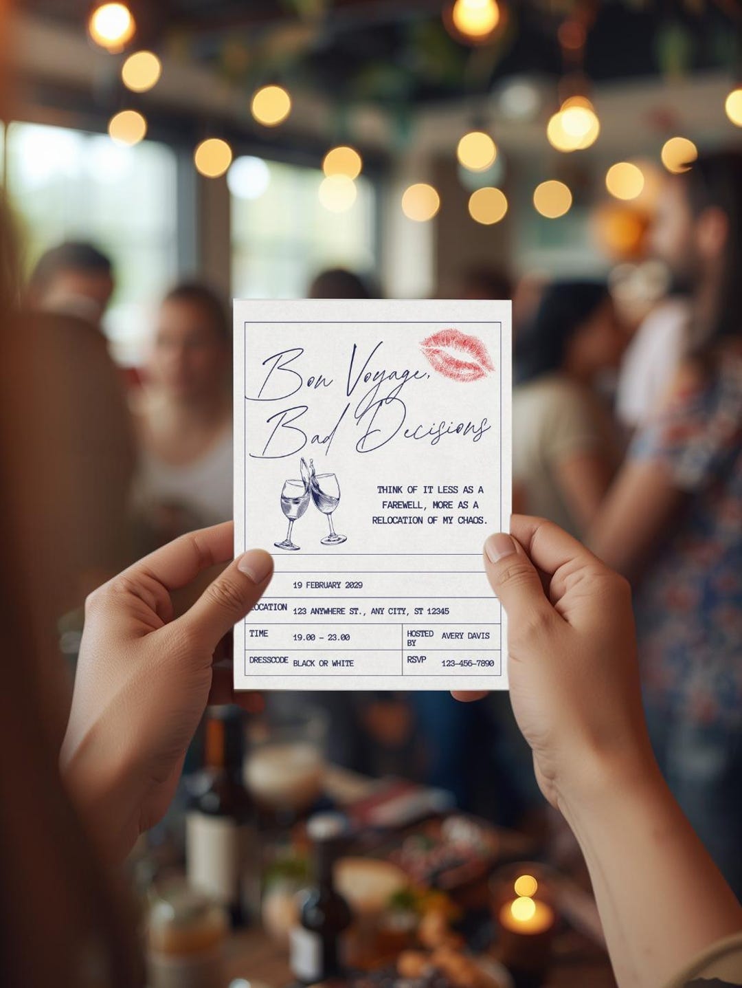 Witty & Aesthetic Farewell Party Invite Template, Funny Going Away ...