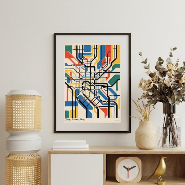 Tokyo Subway Map - Etsy