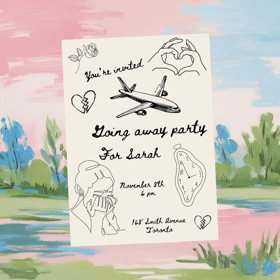 Going Away Party Invite Template, Farewell Party Template Invitation ...