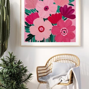 Delicate Pink Floral Print | Love Shack Fancy Style Art | Digital ...