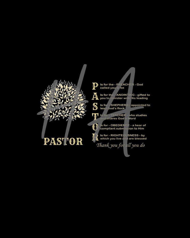 Pastor Appreciation Tree PNG - Etsy