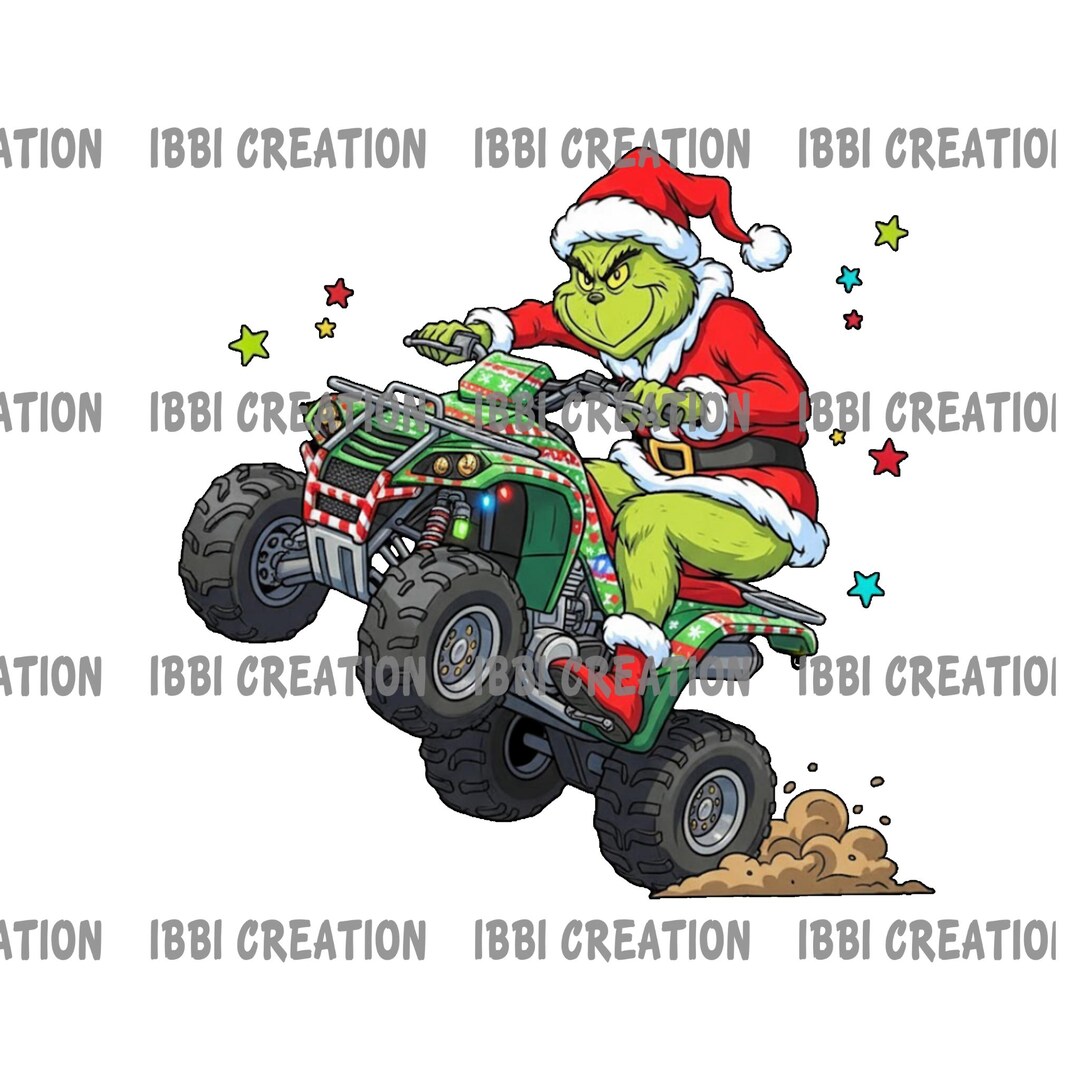 Grumpy Christmas Quad Rider PNG | Anti-hero ATV Sublimation File - Etsy
