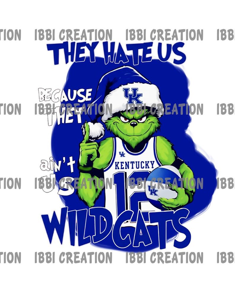 Grumpy Green Monster Basketball PNG - Blue and White Sports Fan ...