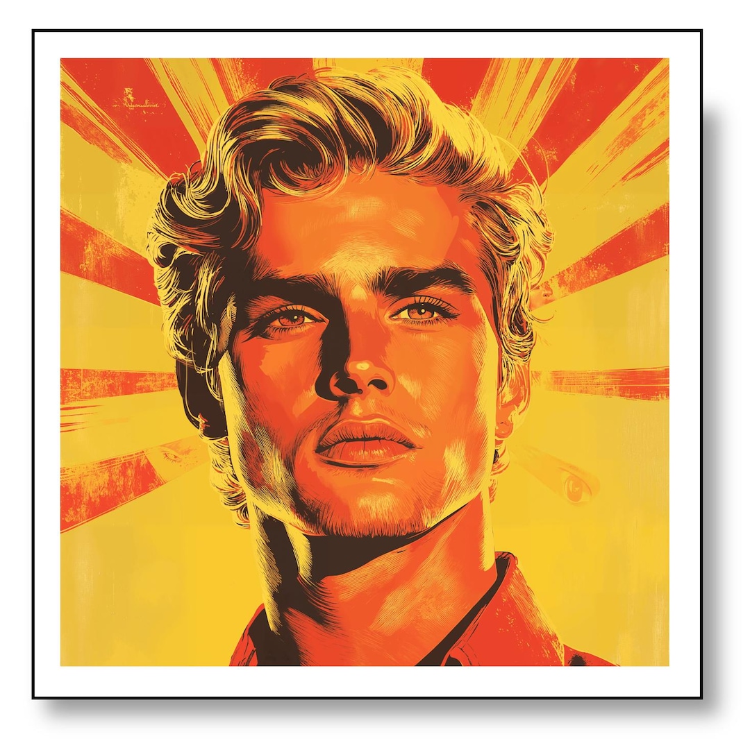 Electric Pop Art Portrait Print: Retro Futurism (digital Download) - Etsy
