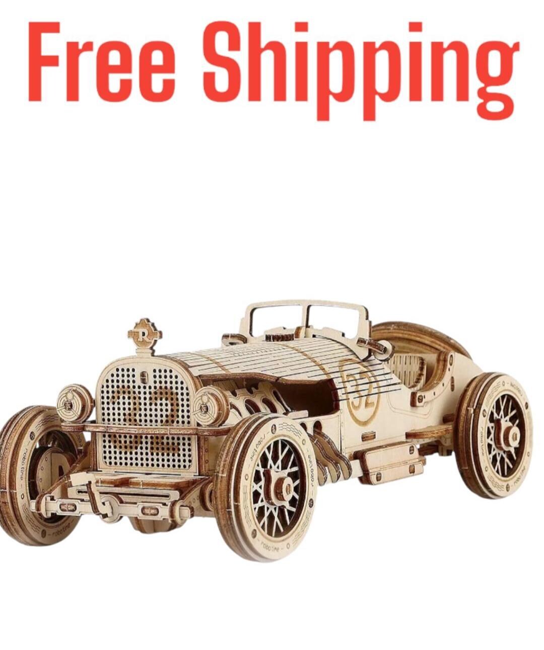 ROKR 3D Wooden Puzzle - DIY Mechanical Car Model Kit - Build Your Own ...