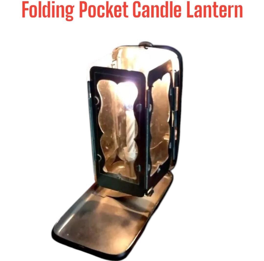 Folding Pocket Candle Lantern - Compact and Collapsible Outdoor Candle ...