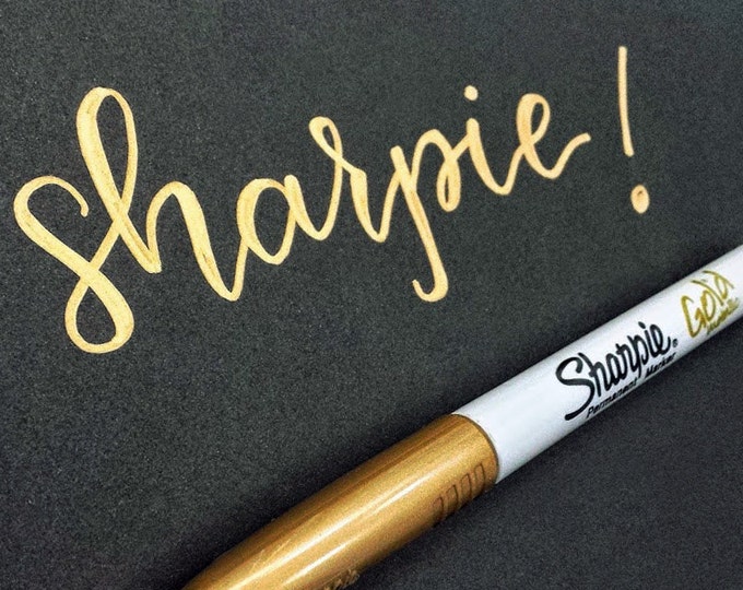 Sharpie METALLIC GOLD Fine Point Marker Sharpie Permanent Gold Marker ...