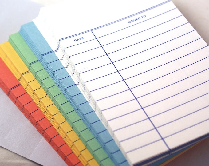 75 Old Fashioned Card Stock Library Index Cards With Blank Header and 2 ...