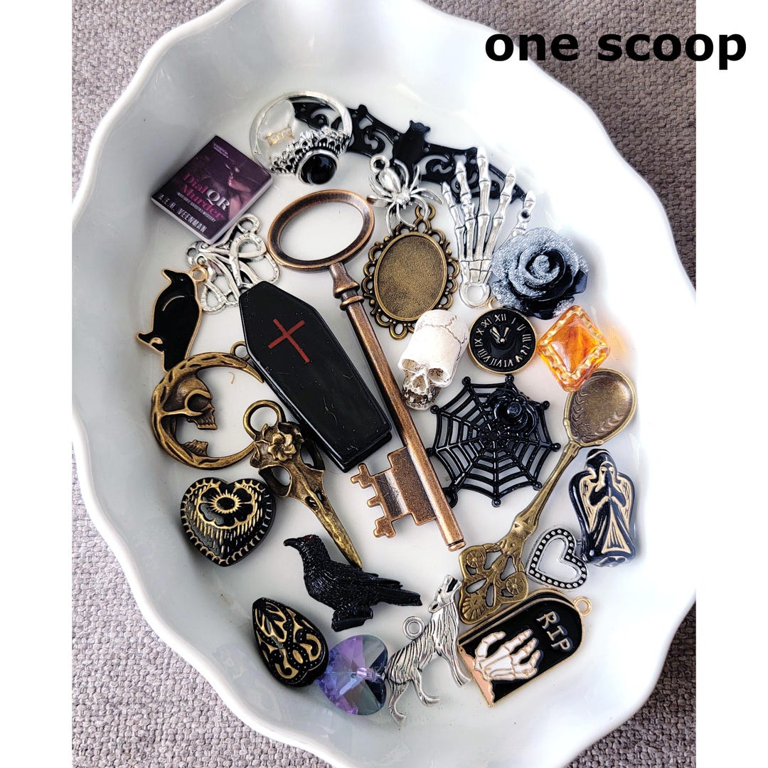 Gothic Trinket Mix, Goth Mystery Scoop | Charms & Pendants for Jewelry ...