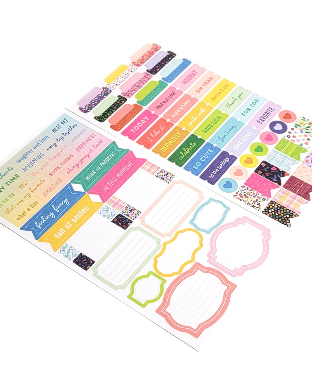 RAINBOW Planner Stickers-patterned Tabs, Milestone & Special Event ...
