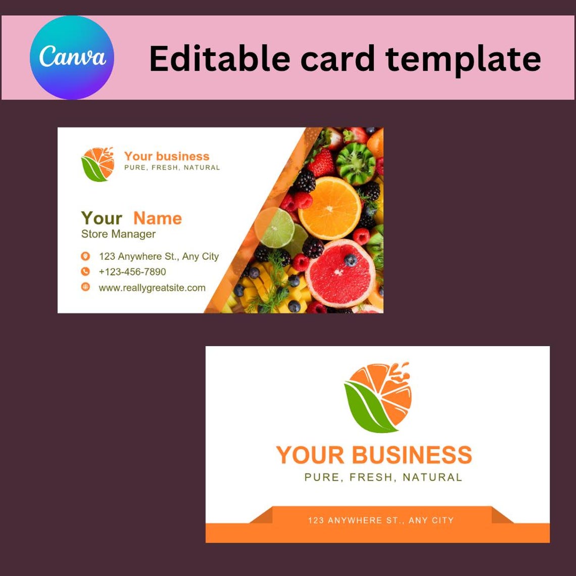 Editable Canva Juice Bar Flyer Template Tropical Drink Menu Design ...